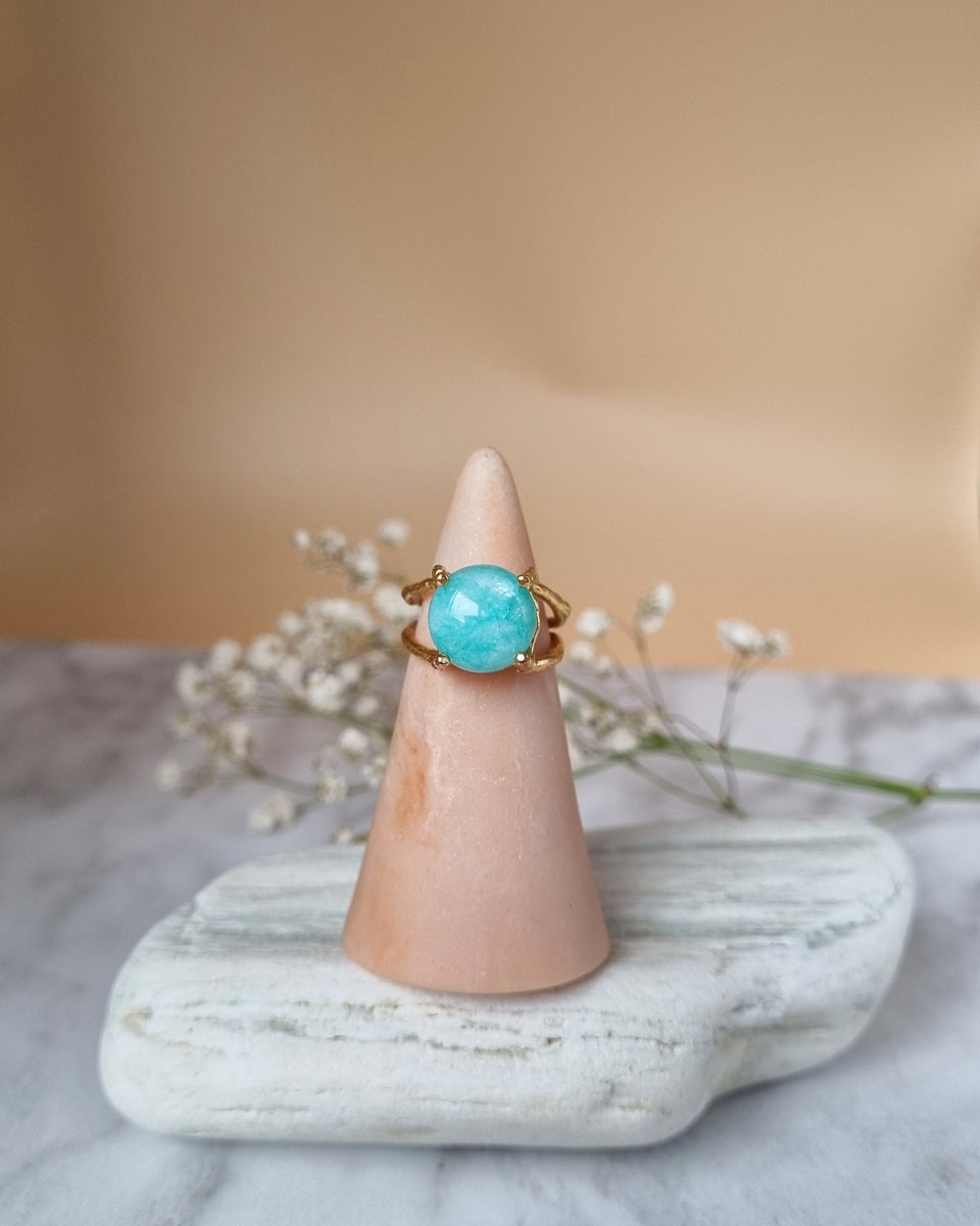 Amazonite Ring - Handcrafted and Ethically made in Sydney – Venus Trine Mars