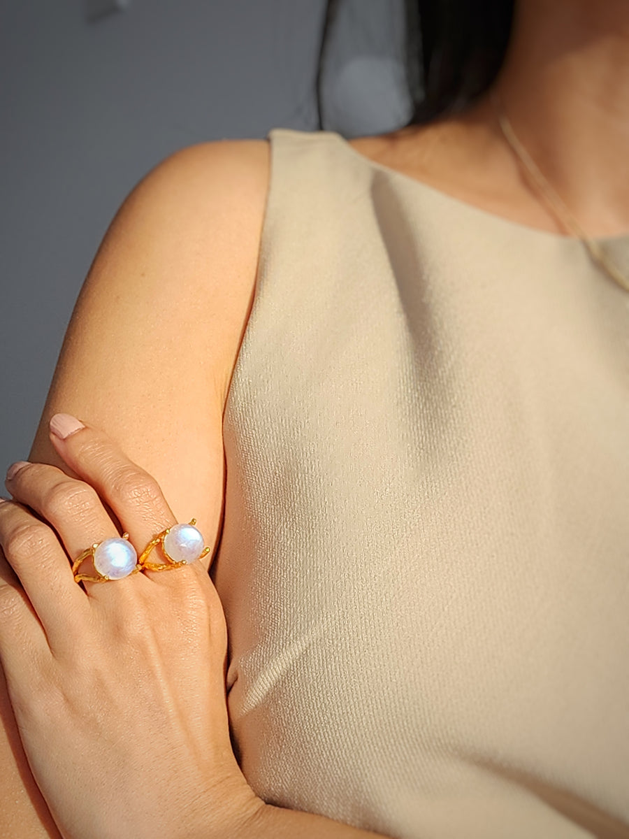 Moonstone ring - Australian crystal jewellery – Venus Trine Mars